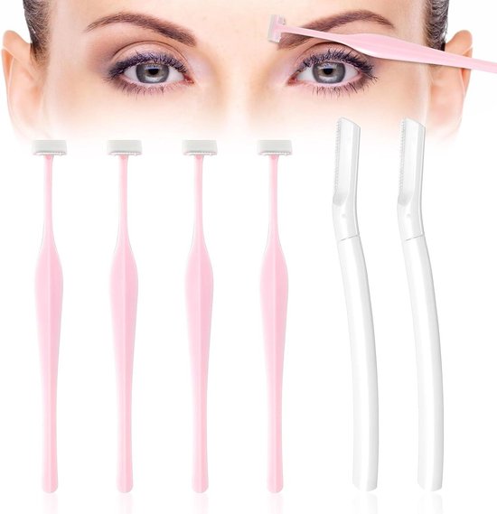 6 Piece Precision Eyebrow Razor Set for Women - Facial Hair Remover ...