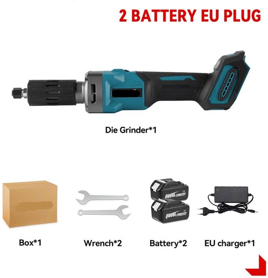 Rechte Slijpmachines - met Brushless - 2000W Draadloze - 35000RPM - 4 ...