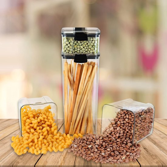 IBBO® - Luchtdichte Voorraadbussen Set – 5-delig – Transparant met ...