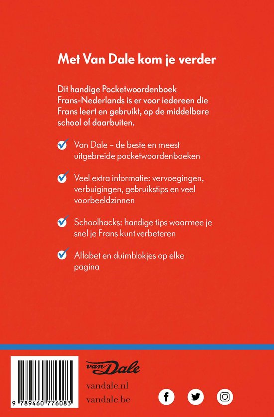 Van Dale Pocketwoordenboek Frans-Nederlands | 9789460776083 | Van Dale ...