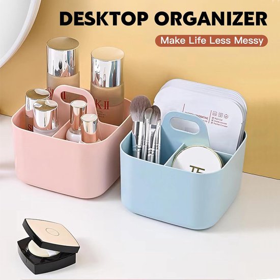 Multi-Purpose Plastic Caddy Organizer with Handle, Blue | bol