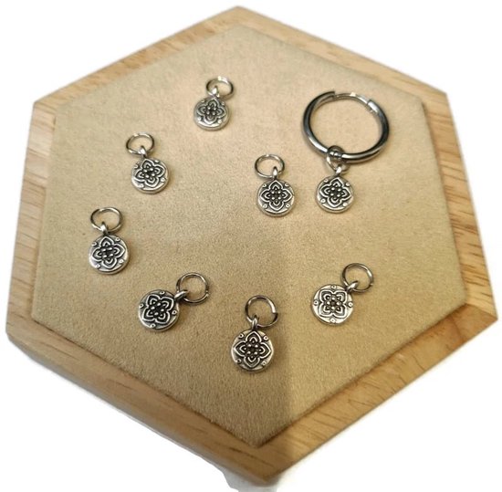 Aramat Jewels -Bedels-Bloem Bedel -Goudkleur--7mm-Staal- Cadeautje | bol