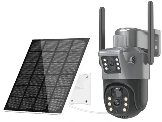 Beveiligingscamera's - Camerabewaking - Buitencamera - Zonnecamera - Waterdicht - 4K -... | bol