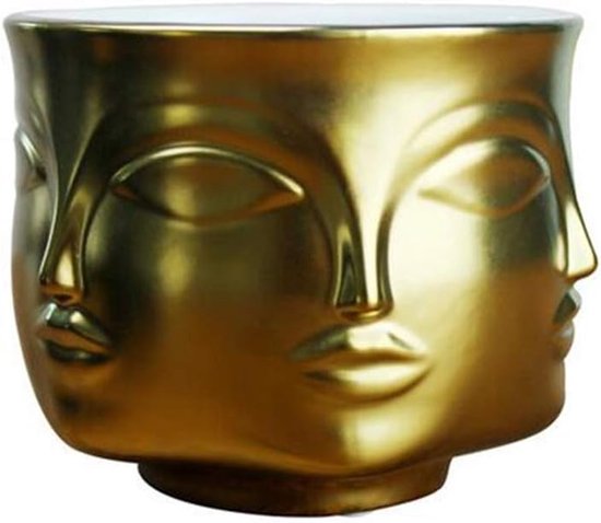 Moderne keramische bloempot vaas - decoratieve hoofdfiguur - 1 stuk ...