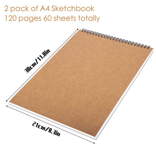Schetsboek met Spiraalbinding voor Creatieve Kunstenaars, Kinderen en ...