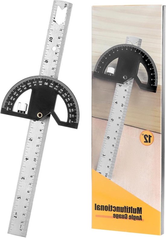 Verstelbare Hoekmeter Tool met Center Locator & Scribe Functie 0-180 Graden - Voor... | bol