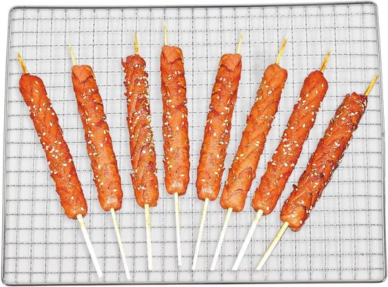 Barbecue Gaas IJzer Rooster Grillrek Baknet Koken Rooster Camping ...