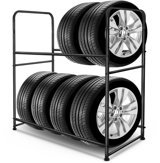 NAIZY Bandenrek bandenstandaard 8 banden, met 2 niveaus autobandenrek ...