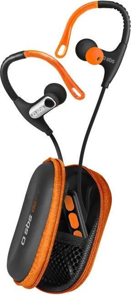 SBS FIT RUNNER Headset oorhaak Bluetooth Zwart, Oranje | bol.com