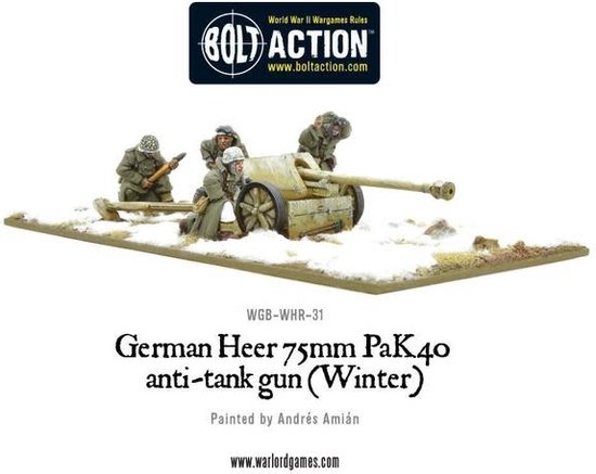 German Heer 75mm Pak 40 anti-tank gun (Winter) | bol