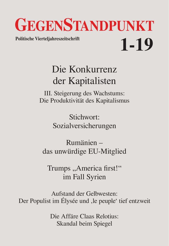 GegenStandpunkt 1-19 (ebook) | 9783962214227 | Boeken | bol.com