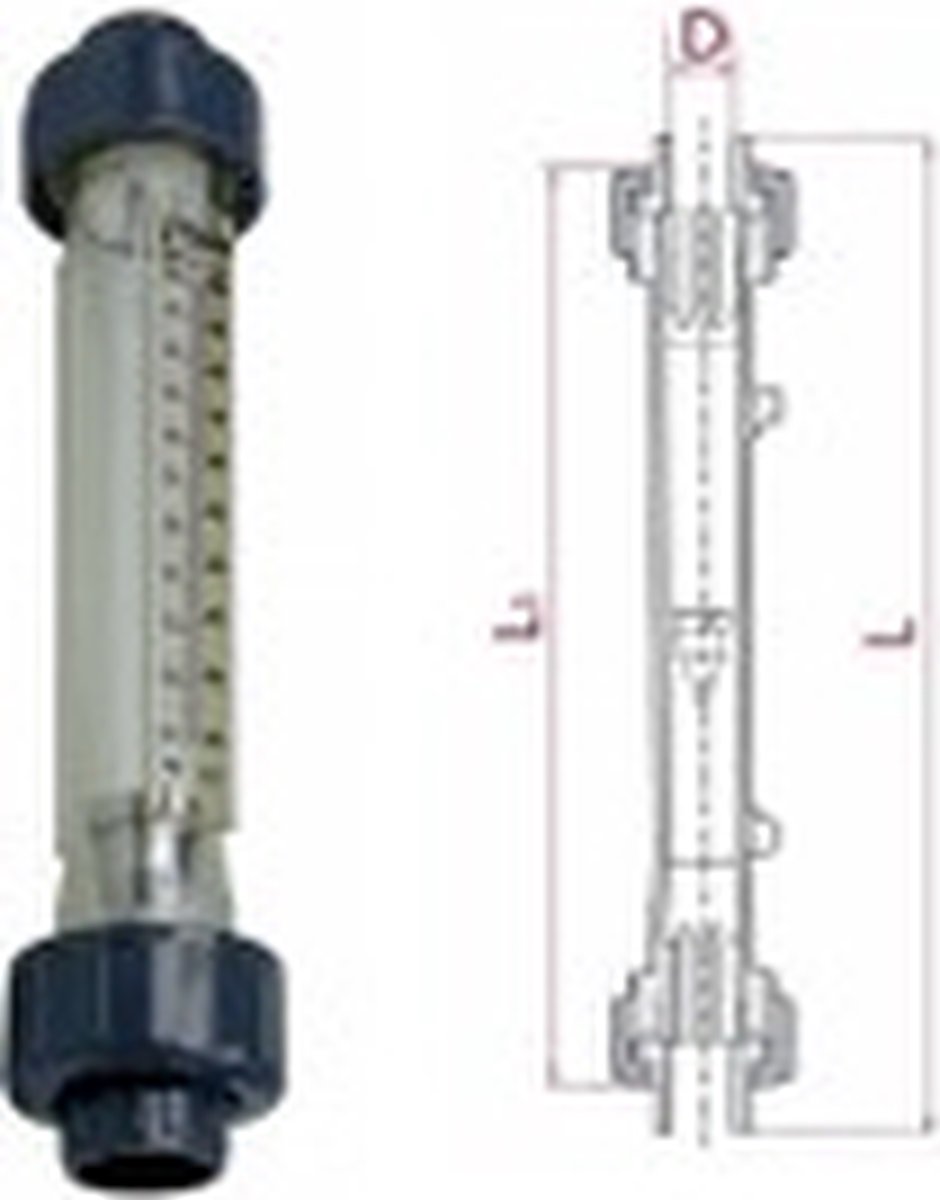 PVC flow meter Ø20mm (16 - 160 l/h) | bol.com