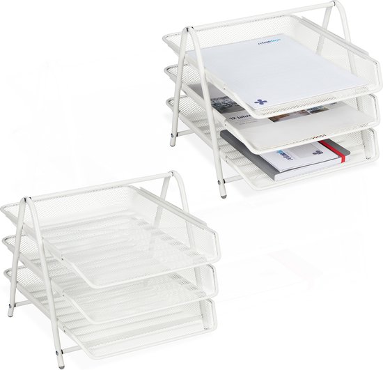 2x brievenbak metaal - postbakje - brievenstandaard - sorteerrek ...