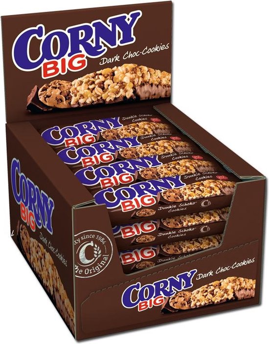 Corny Big Dark Chocolate Cookies 24 stuks van elk 50 g 24 repen van 1,2 ...