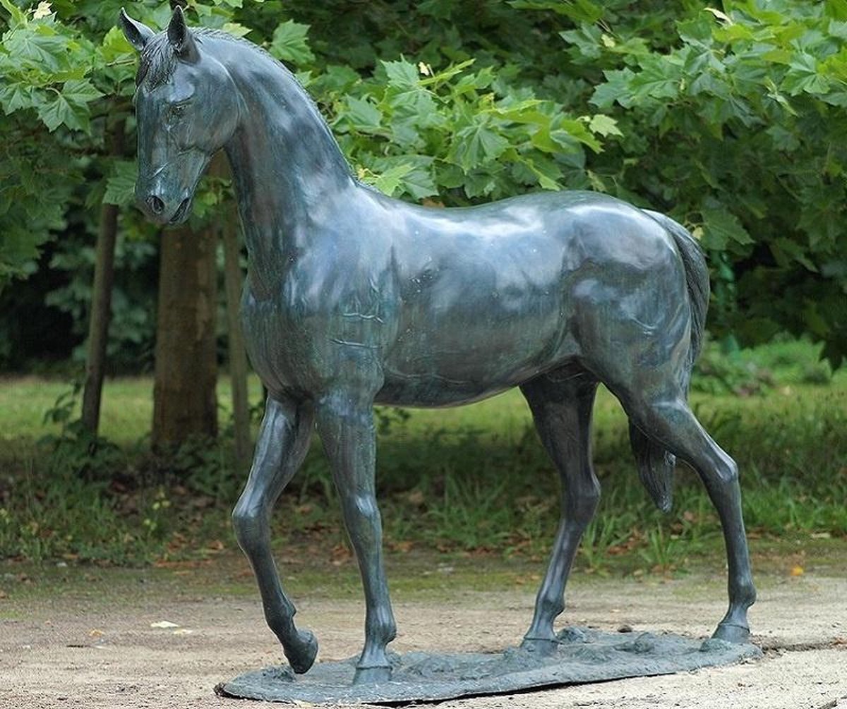 Tuinbeeld - bronzen beeld - Groot paard - 217 cm hoog | bol.com