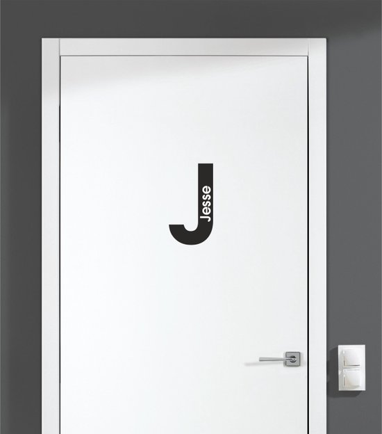 Deursticker - Jesse - Zwart 8x15 | bol