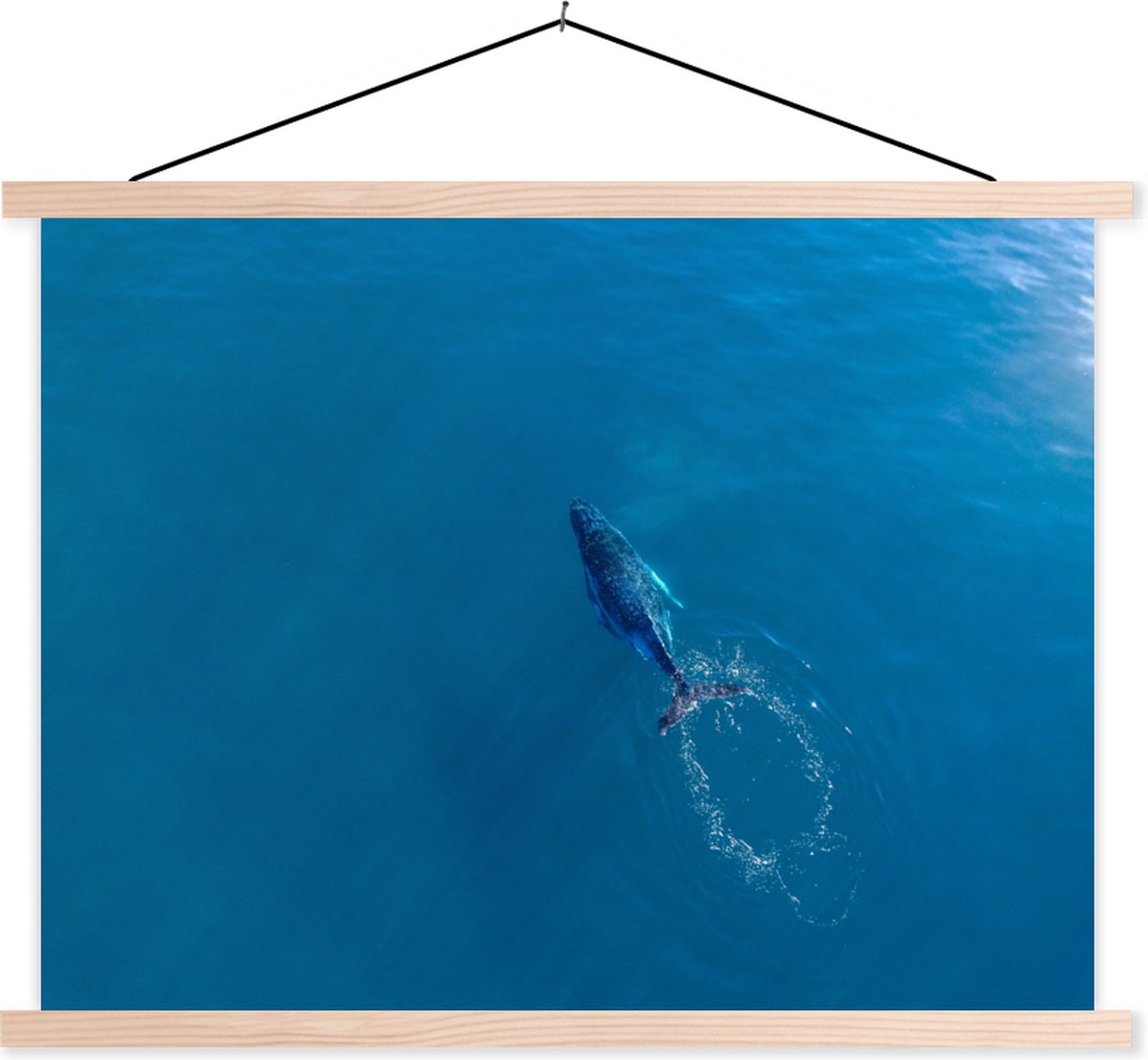 Baleine dans l'eau affiche textielposter lattes vierge 150x113 cm | bol.com