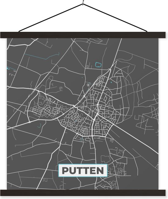 Posterhanger incl. Poster - Schoolplaat - Kaart - Plattegrond - Putten - Stadskaart -... | bol