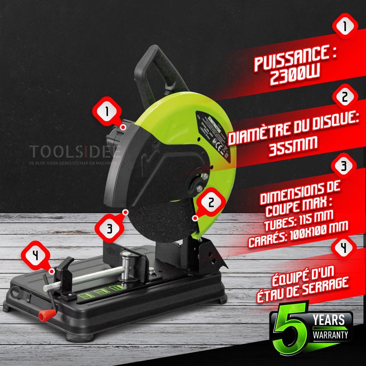 CONSTRUCTOR Elektrische zaag 2300 W 355 mm metaal | bol.com