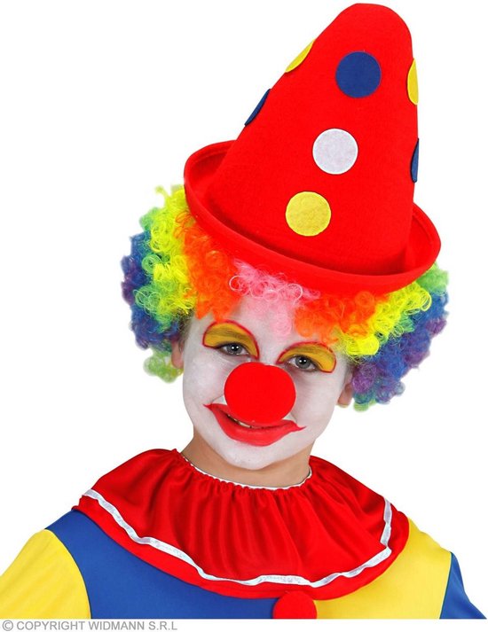 Widmann - Clown & Nar Kostuum - Hoed Noppie De Clown Rood - rood ...