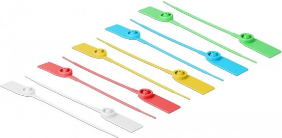 Tie-wraps 180 x 2,5mm / diverse kleuren - met label (10 stuks) | bol