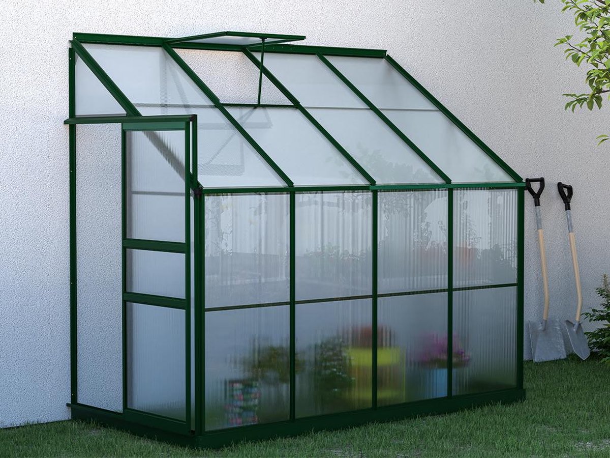 Wandtuinkas van polycarbonaat van 2.9m² ZENAIS L 245 cm x H 220 cm x D 122 cm | bol.com