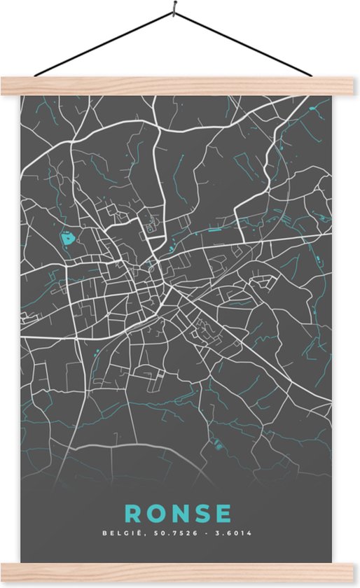 Porte-affiche avec affiche - Affiche scolaire - België - Ronse - Plan ...
