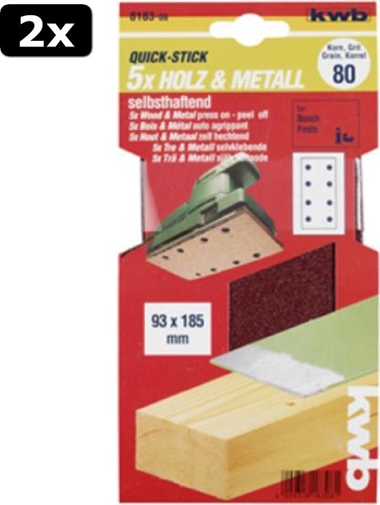 2x Schuurstrook 93 mm, k180 | bol.com