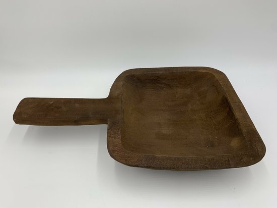 Decoratie houten schep / plateau schaal met handvat bruin 37,5 x 23 cm ...