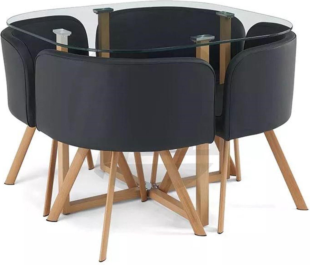 Milton & Oldbrook Eetkamerset 5-delig Sofia - Eettafel Met 4 Stoelen ...