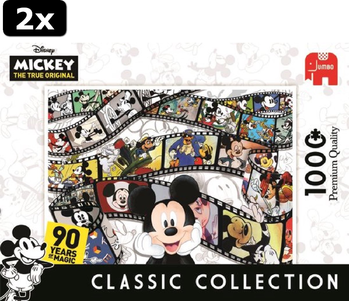 2x Jumbo Puzzle Disney Classic Collection Mickey Mouse 90e Anniversaire ...