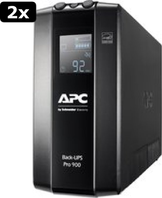2x APC Back-UPS PRO BR900MI - Noodstroomvoeding, 6x C13 uitgang, USB ...