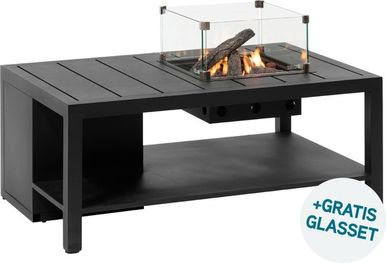 Cosiflow vuurtafel 120 x 80 cm. - Antraciet - Incl. gratis glasset | bol.com