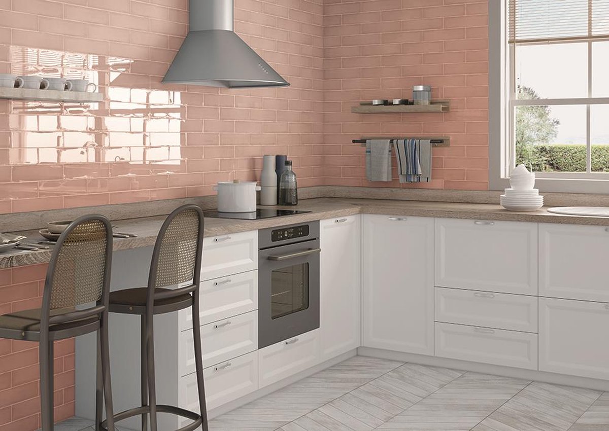 Colonial Pink glans 7,5x30 (0.5 m2) | bol.com