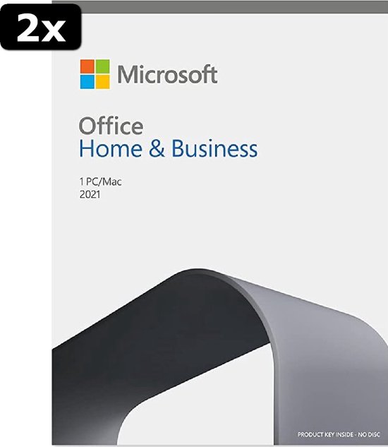 2x Microsoft Office Home and Business 2021 (EN) | bol.com