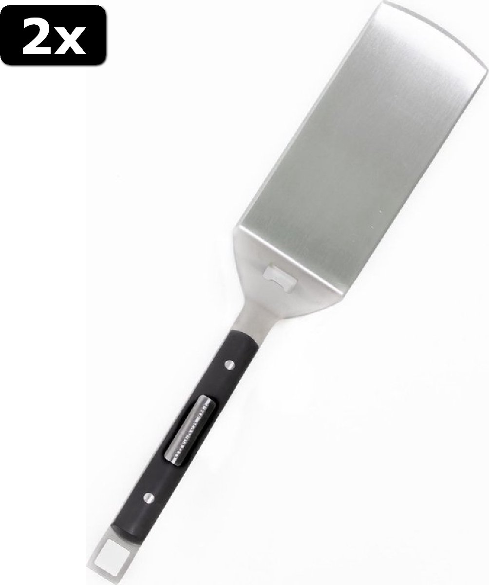 2x The Bastard - Meat Flipper - Burger Flipper - RVS | bol.com