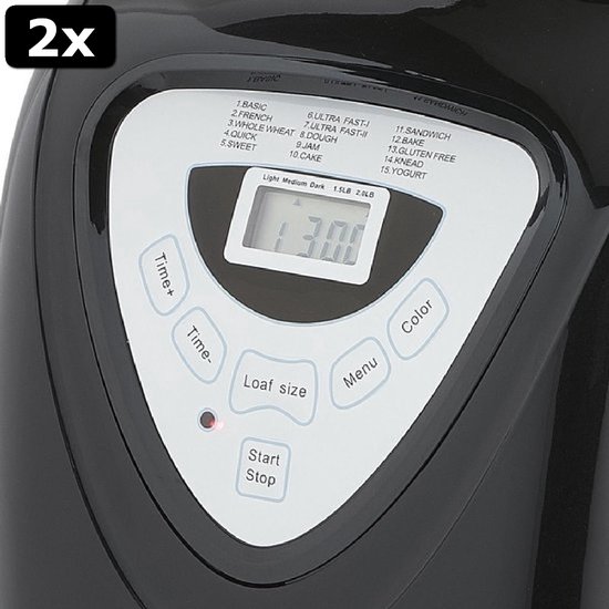 2x Princess 152009 Broodbakmachine Zwart/Zilver | bol
