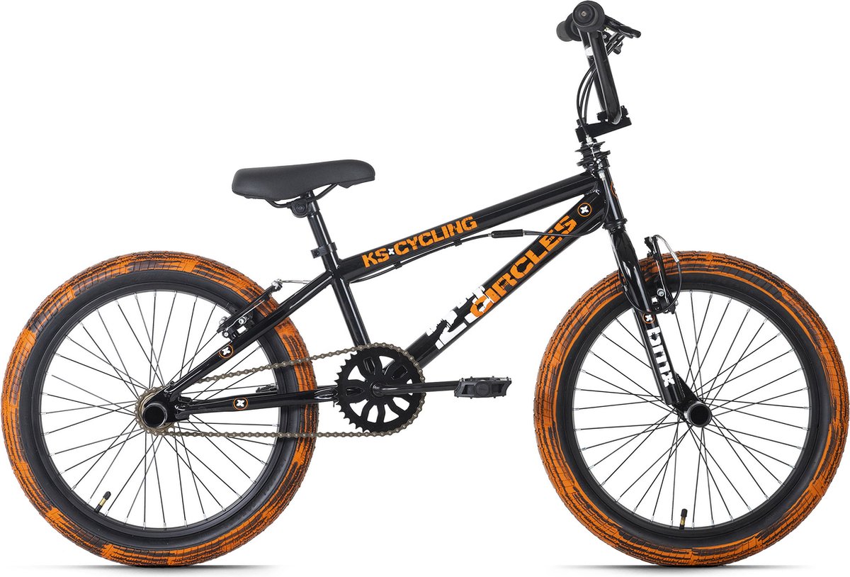 Ks Cycling Fiets BMX Freestyle 20'' 23 Circles zwart-oranje - 25 cm ...