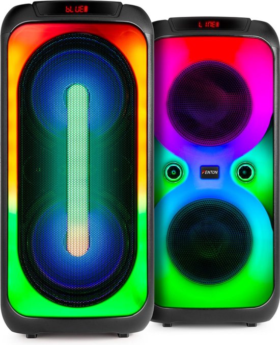 Partybox Bluetooth - 2x haut-parleurs de party à piles de Fenton avec ...