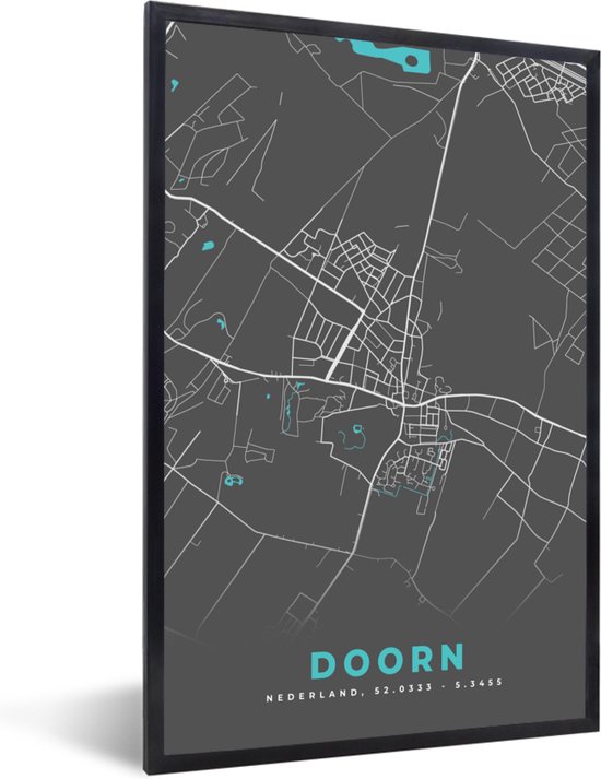 Fotolijst incl. Poster - Plattegrond - Kaart - Doorn - Stadskaart ...