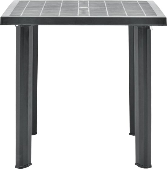 vidaXL Tuintafel 80x75x72 cm kunststof antraciet | bol.com
