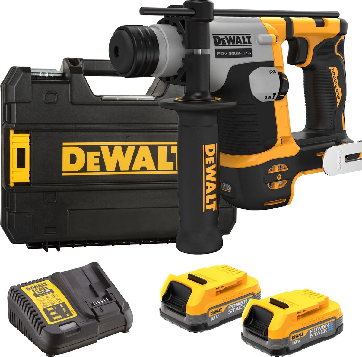 DeWALT DCH172E2T Accu Boorhamer SDS-Plus 1.4J 18V XR POWERSTACK in TSTAK | bol.com
