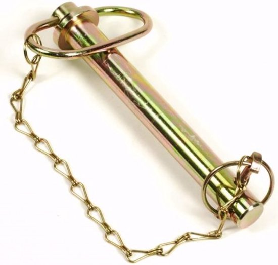 Topgear Lange steekpen met ketting en borgpen - Ø 28 mm x 170 mm | bol