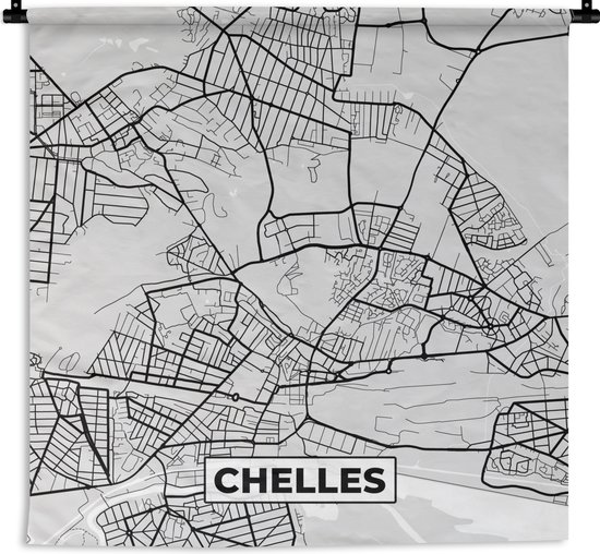 Wandkleed - Wanddoek - Frankrijk - Plattegrond - Kaart - Chelles ...