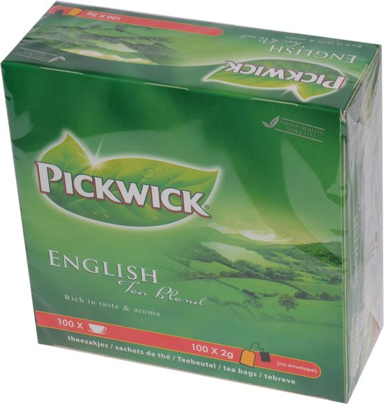 Thee Pickwick engelse melange - 100 zakjes x 2gr zonder envelop - 6 ...