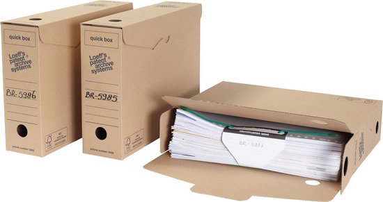 Archiefdoos Loeff's Quick Box 3000 A4 335x240x80 | bol
