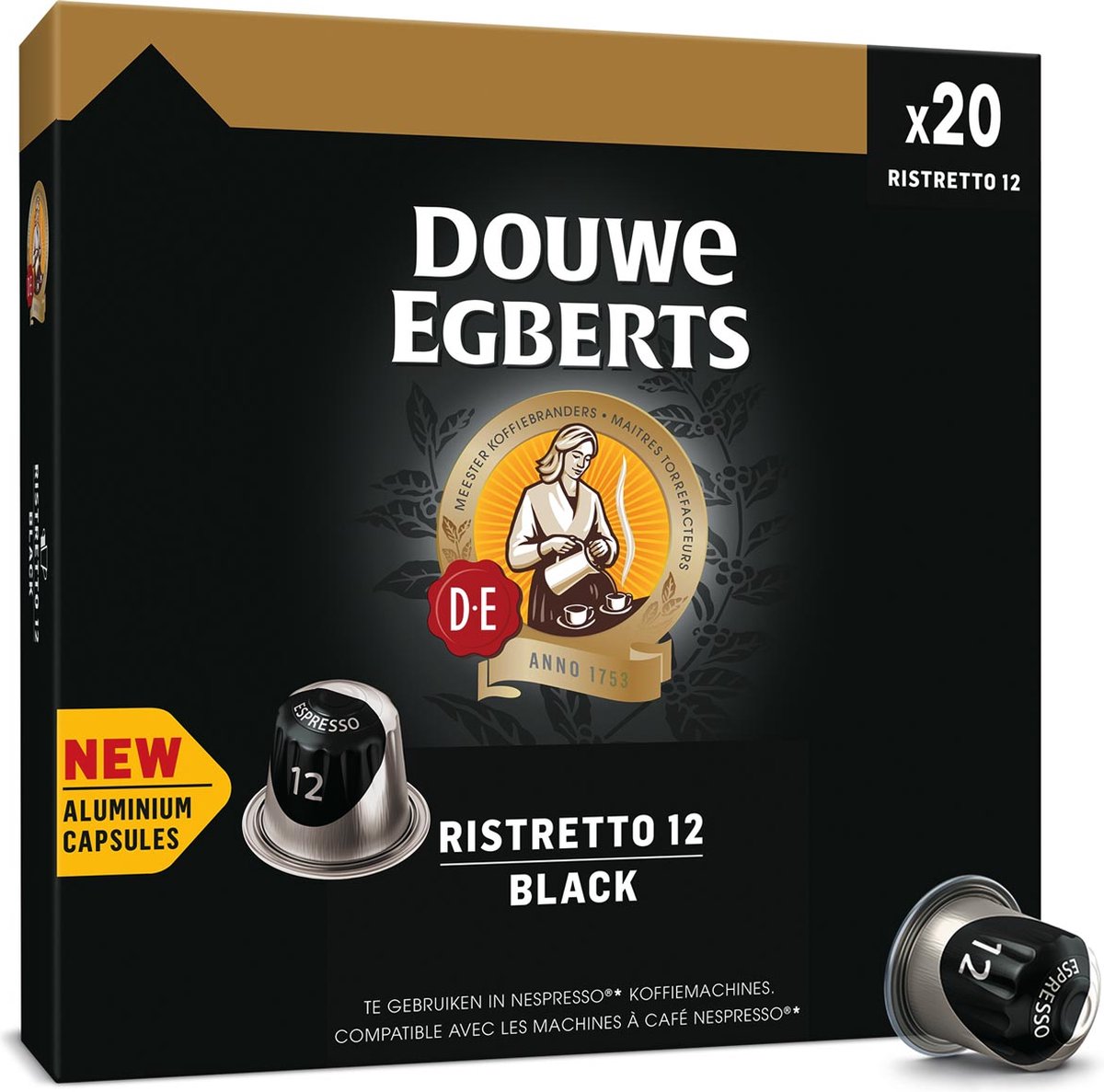 Douwe Egberts Ristretto 12 Black 20 Capsules x10 | bol.com