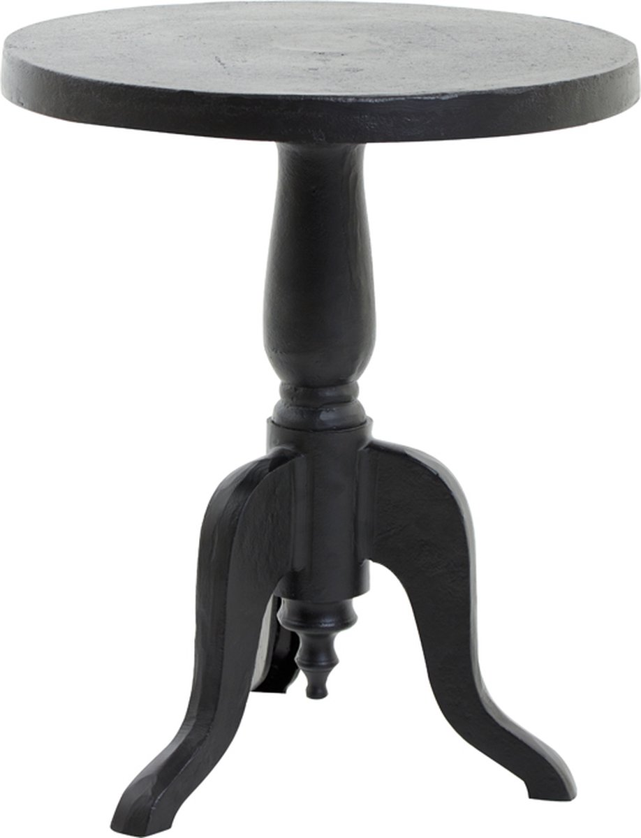 Light & Living Bijzettafel 'Korto' Ø50cm, kleur Mat Zwart | bol.com