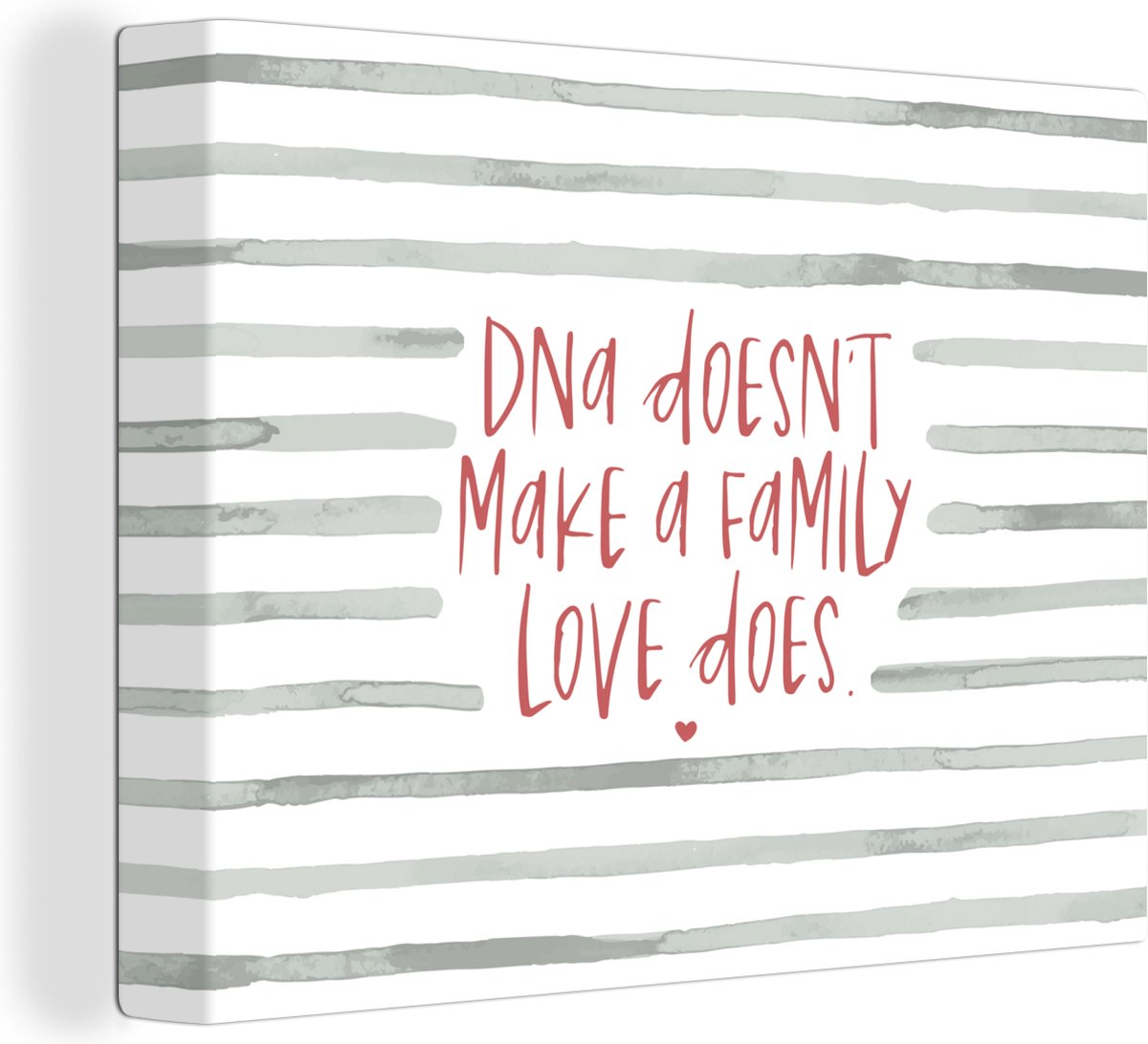 Canvas Schilderij Familie - Quotes - DNA doesn't make a family love ...
