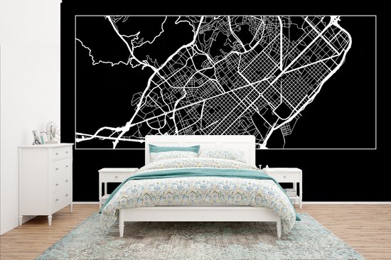 Behang - Fotobehang Stadskaart - Barcelona - Plattegrond - Kaart ...